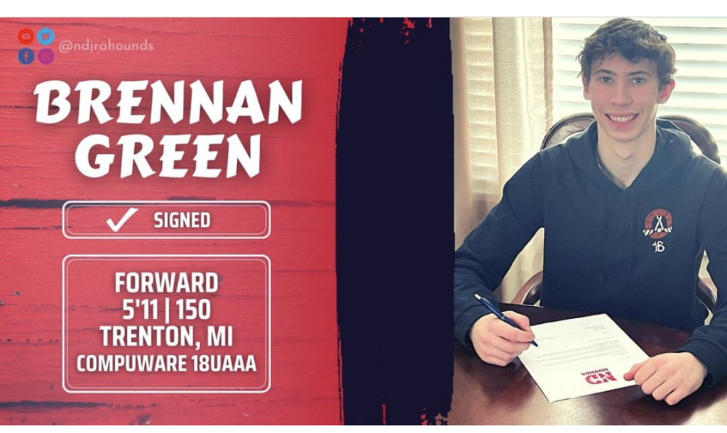 Brennan Green Commits to Notre Dame in the Saskatchewan Hockey League ...