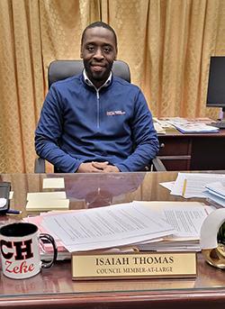 Sankofa's Isaiah Thomas is nonstop as father, coach, city council member